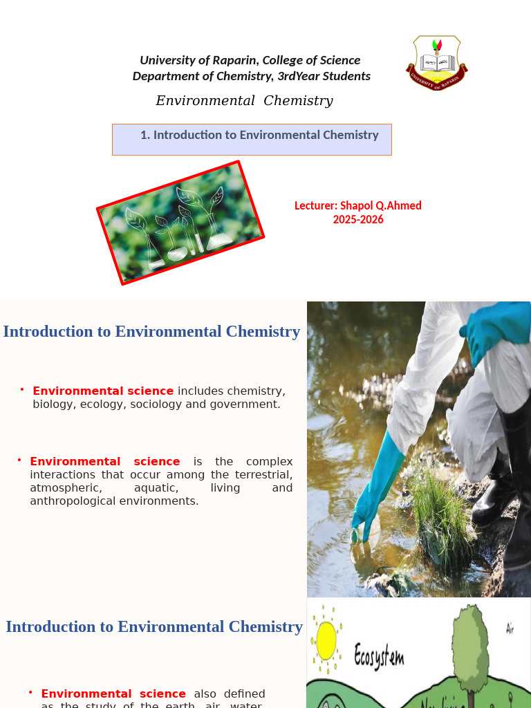 Introduction to Environmental Chemistry | PDF | Natural Environment ...