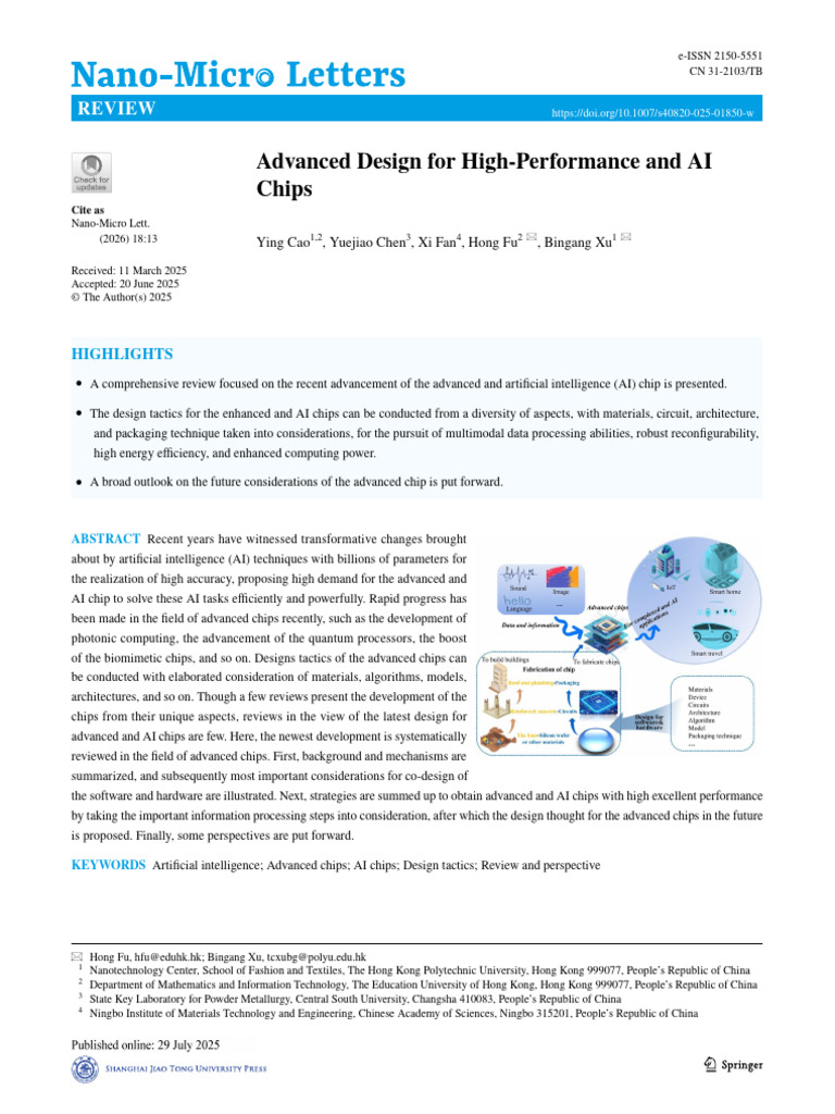 Advanced AI Chip Design Review | PDF | Artificial Intelligence ...