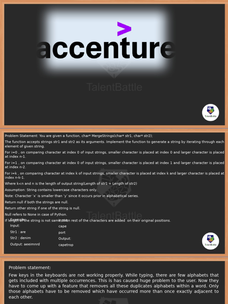 Accenture CodingPart2 | PDF | String (Computer Science) | Function (Mathematics)