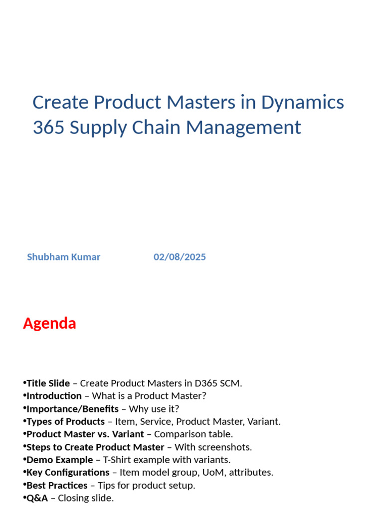 Create Product Master D365 FO Styled | PDF | Computing
