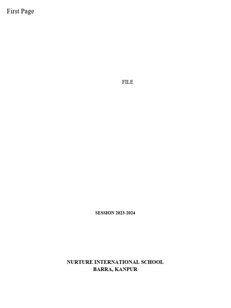 Nurture International School Project Report | PDF