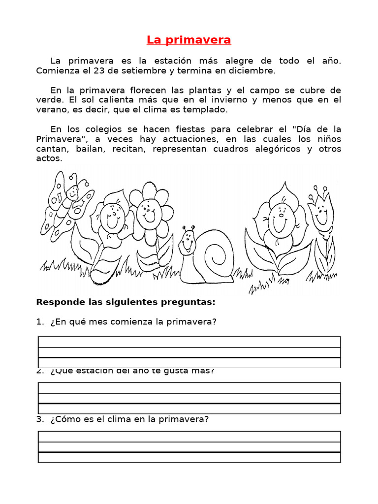 Características de la primavera | PDF