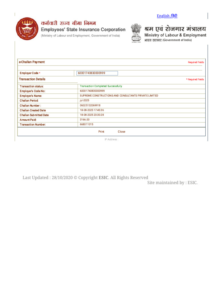 Employees' State Insurance Corporation, Ministry of Labour & Employment ...