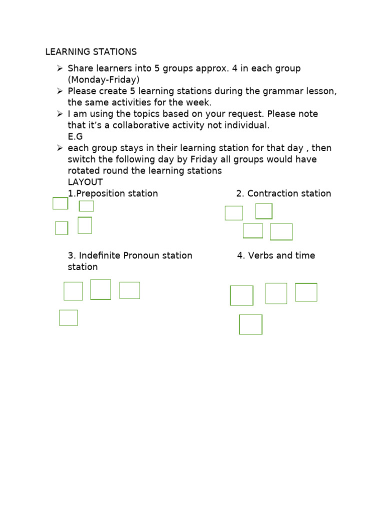 Learning Station Direction | PDF