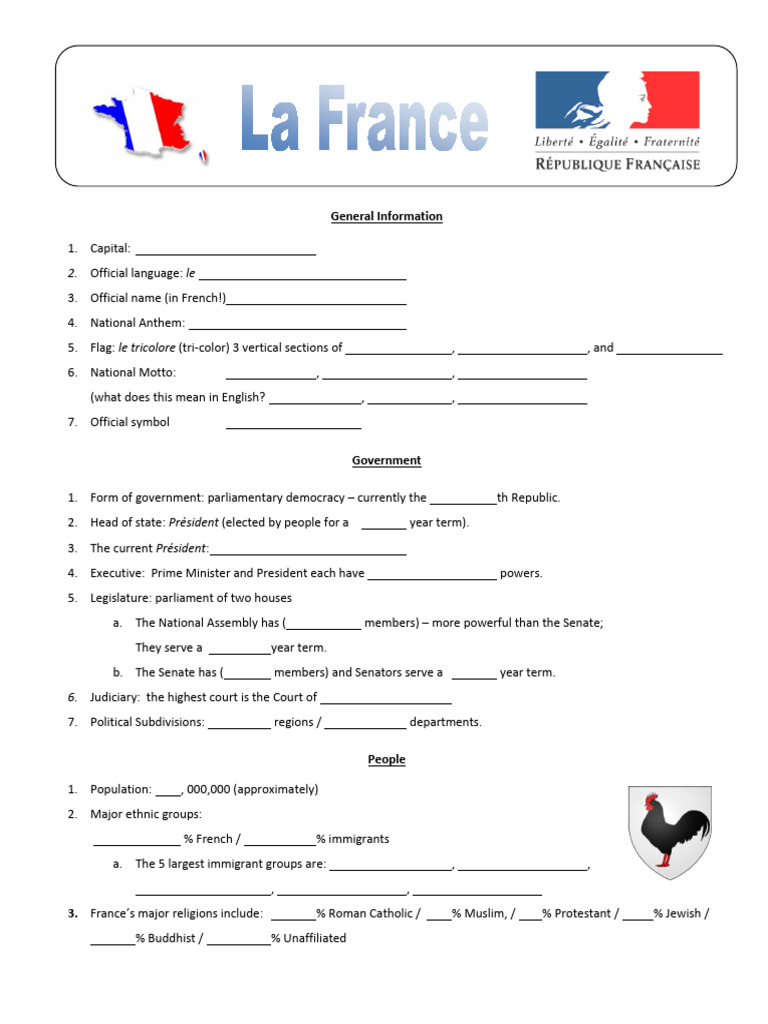 France: Government, Geography, and Culture | PDF | France