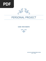 Personal Project Handbook 2023-2024 | PDF | Learning | Goal