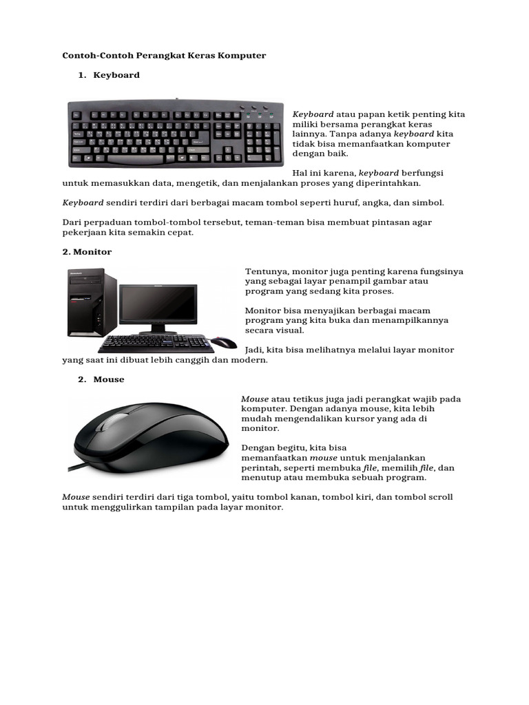 Contoh perangkat keras | PDF