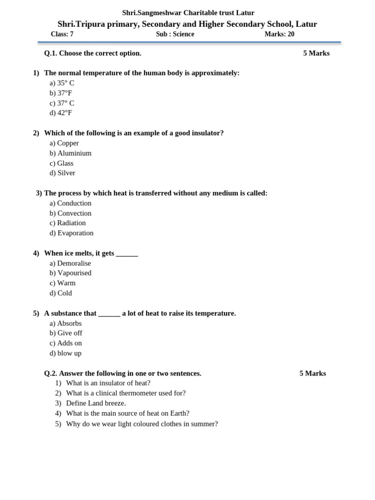 7th Sci | PDF