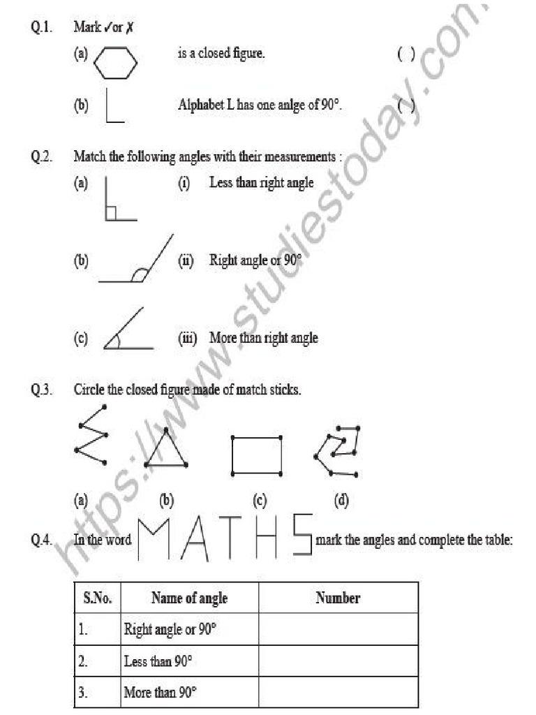 Math Angles 1 | PDF