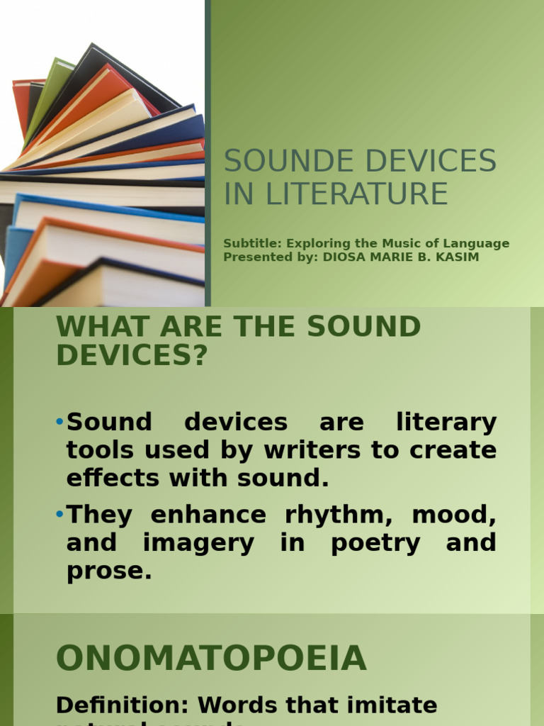 Sounde Devices in Literature | PDF | Phonetics | Poetic Devices