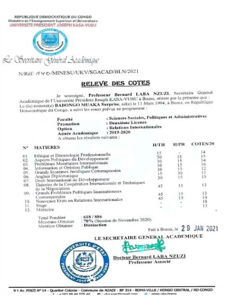 Releve Des Cotes | PDF