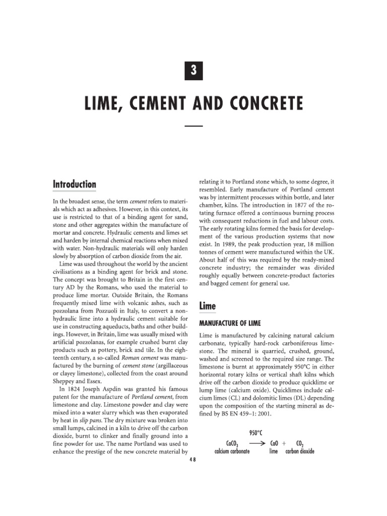Lime Cemenet & Concrete | PDF