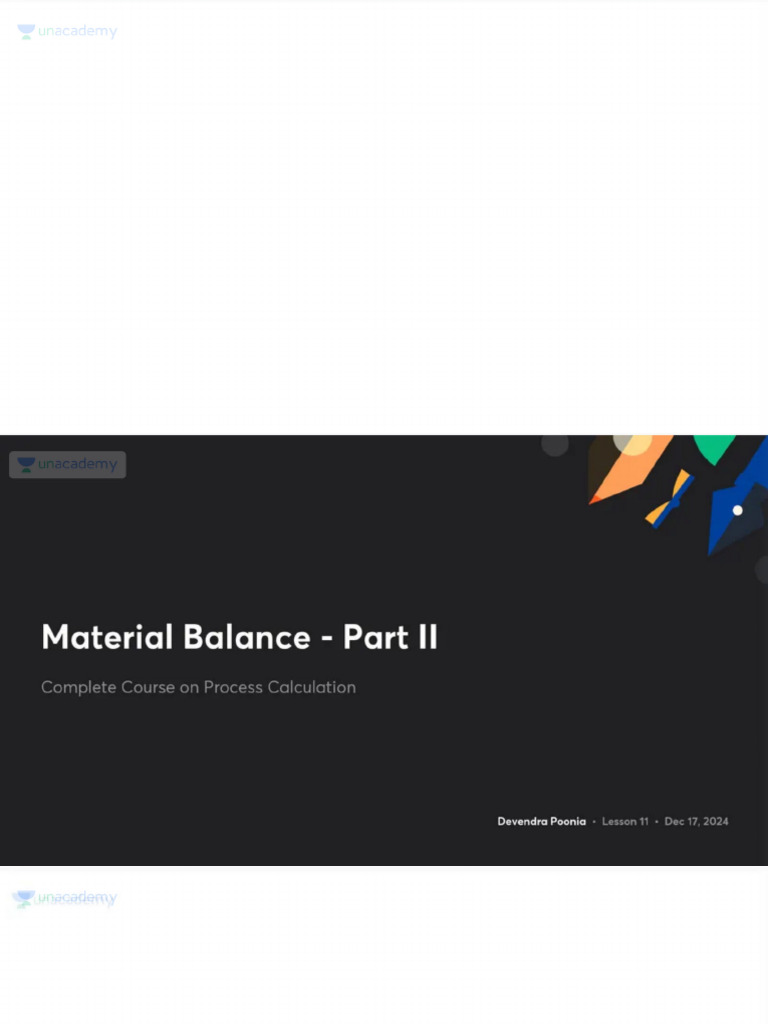 L9 Material Balance Part II With Anno | PDF