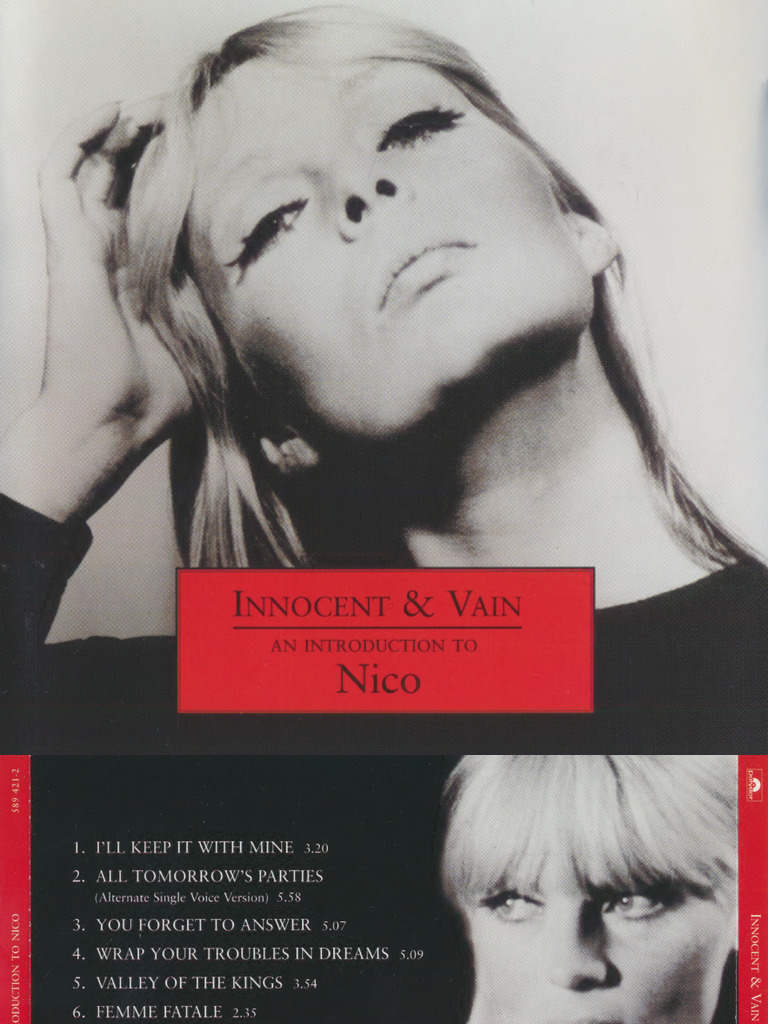 CD Innocent Vain An Introduction To Nic Nico Andy Warhol Bob Dylan John ...