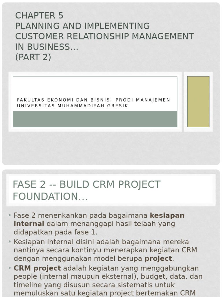 Materi Chapter 5 (Part 2) - CRM | PDF