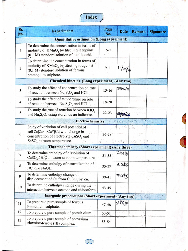 Chemistry Practical | PDF