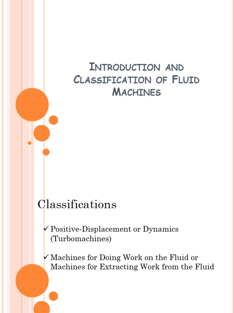 Fluid Machines: Types and Classifications | PDF