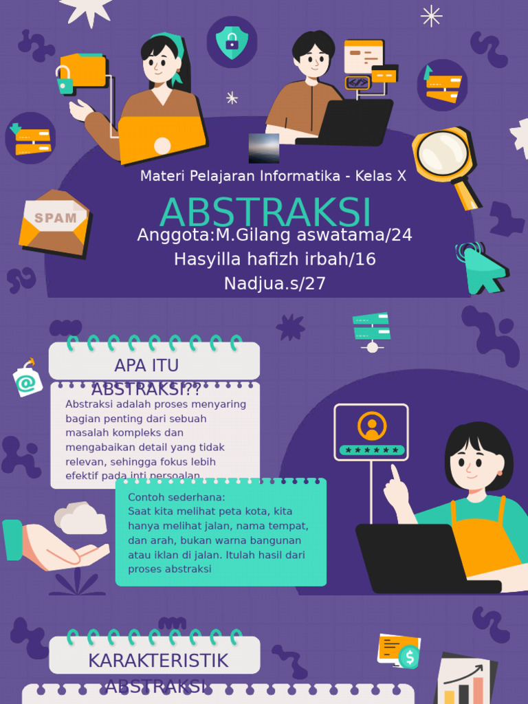 Materi Belajar Informatika Analisis Data Presentasi Ungu Ilustrasi ...