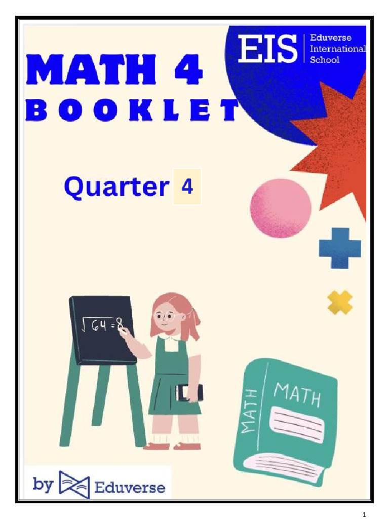 Q4 Math 4 Booklet | PDF | Area | Line (Geometry)