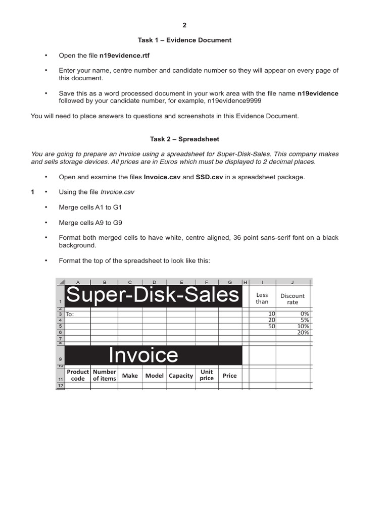 Invoice Preparation Guide for Super-Disk-Sales | PDF | Spreadsheet ...