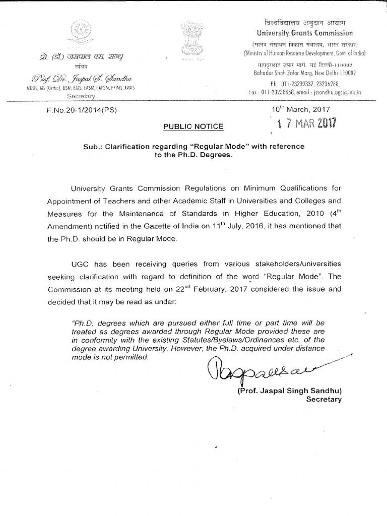 UGC Notice | PDF