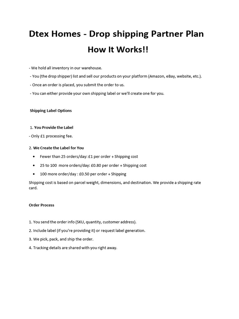Dropshipping Start Form | PDF | Mail | Service Industries