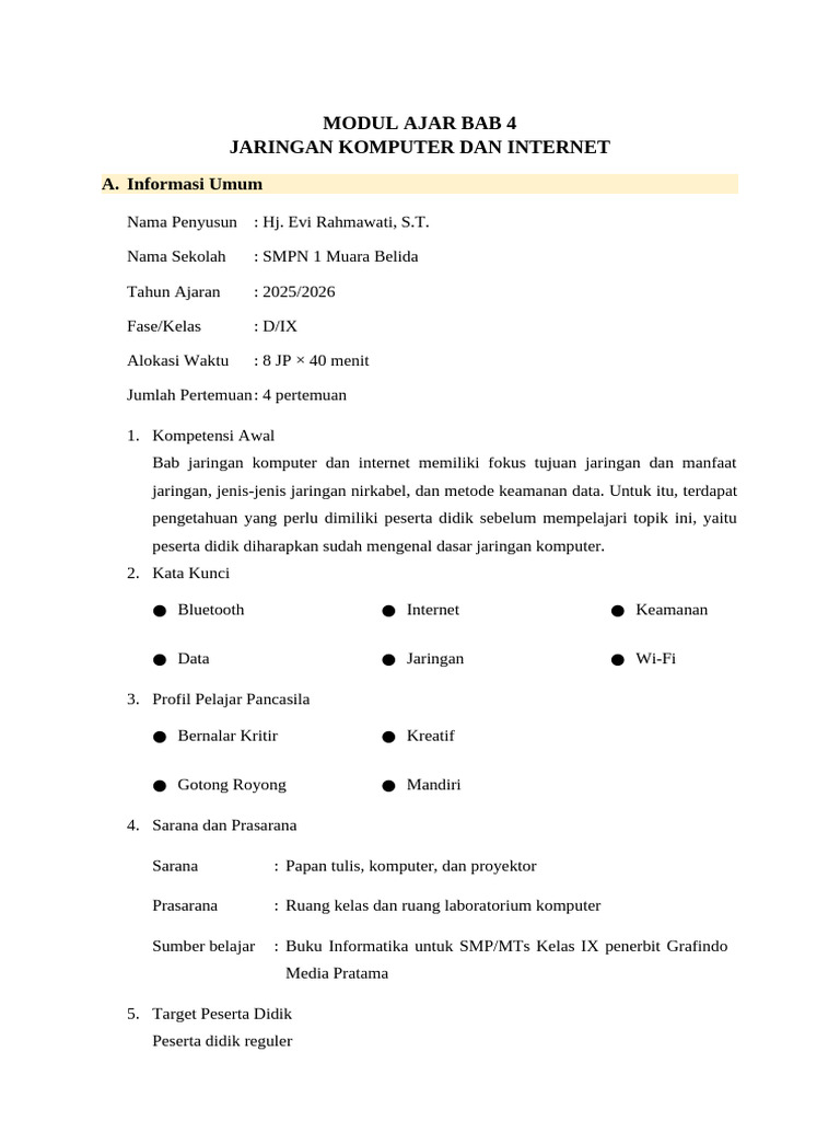 Modul Jaringan Komputer dan Internet | PDF