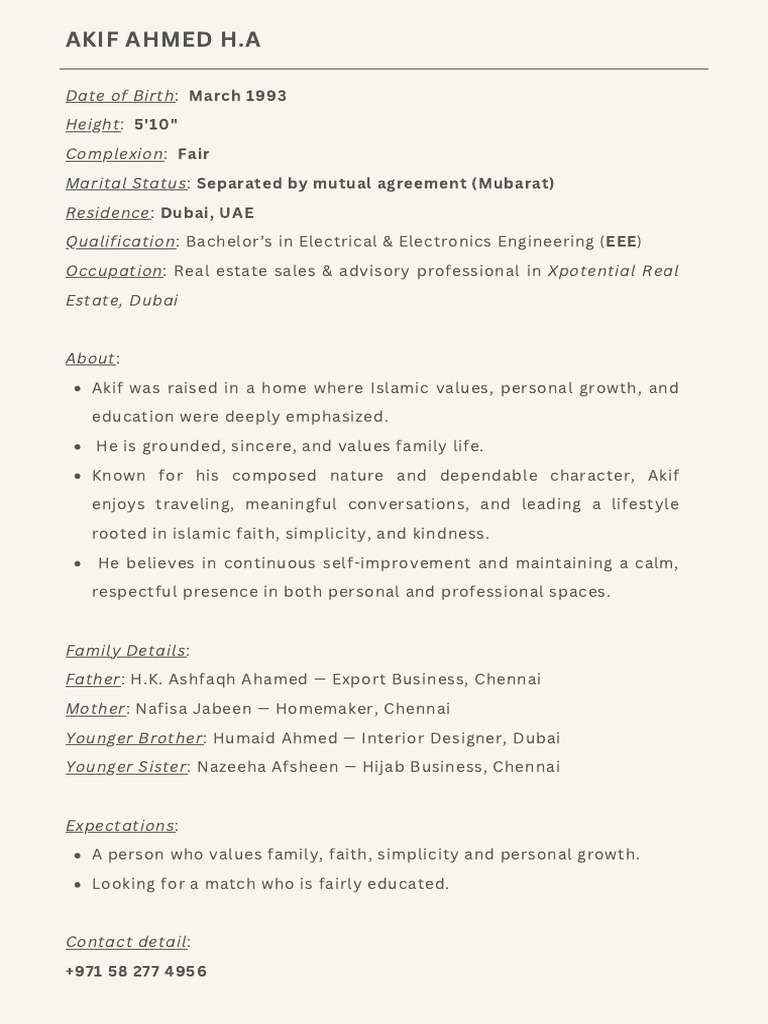 Profile of Akif Ahmed | PDF