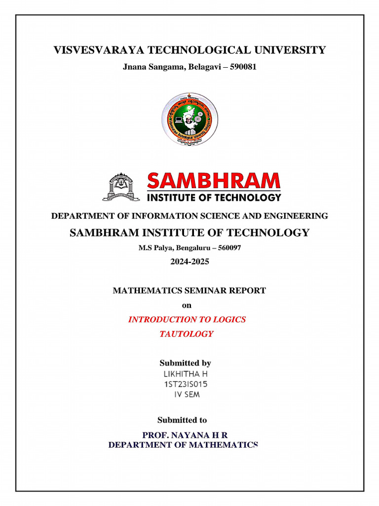 Mod-1 DMS Seminar Report (Vanii) | PDF
