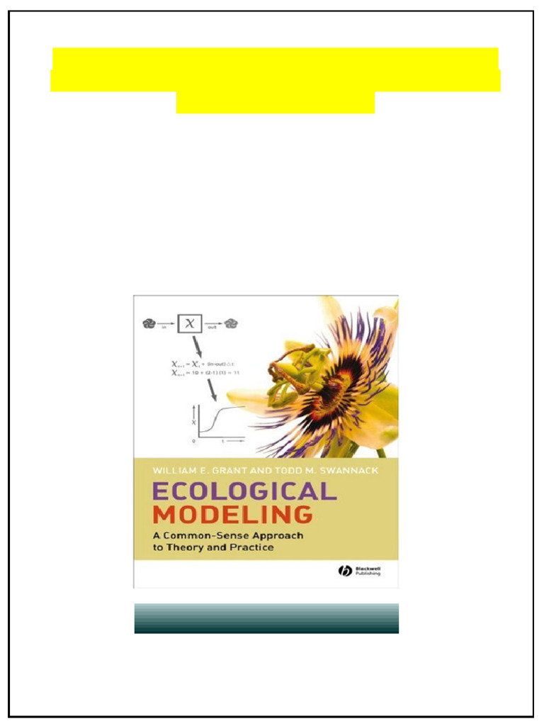 Ecological Modeling A Common Sense Approach to Theory and Practice 1st ...