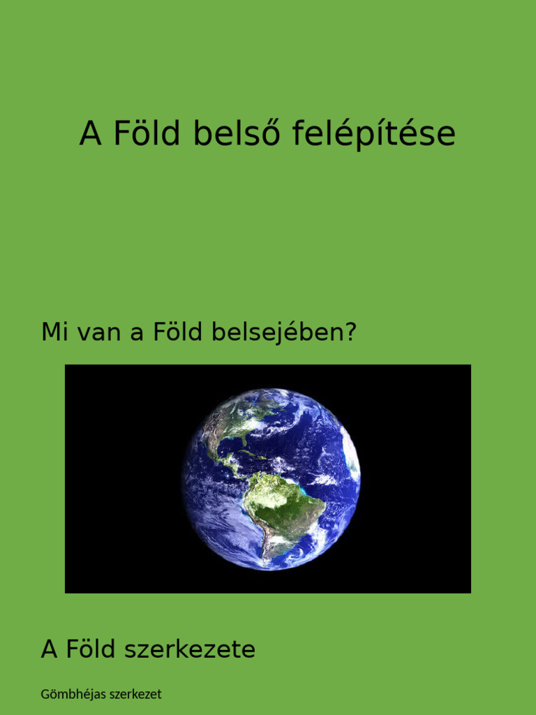 A Föld Belső Felépitése | PDF