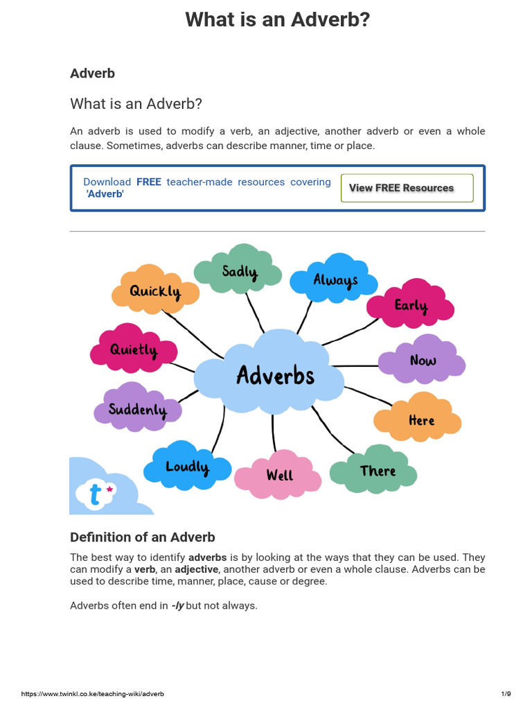 Understanding Adverbs for Kids | PDF | Adverb | Language Mechanics
