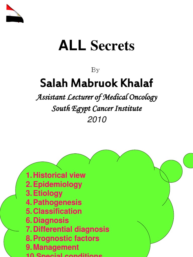 ALL Secrets: Salah Mabruok Khalaf | PDF | Myc | Oncogene