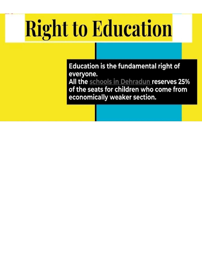 Right To Education Act | PDF
