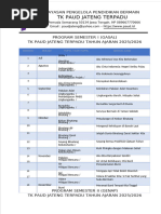 2025 2026 Program Semester TK PAUD Jateng | PDF