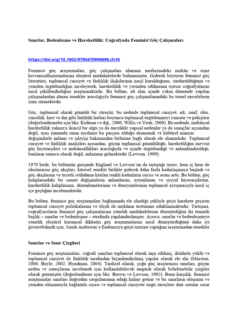 Borders, Embodiment, and Mobility | PDF