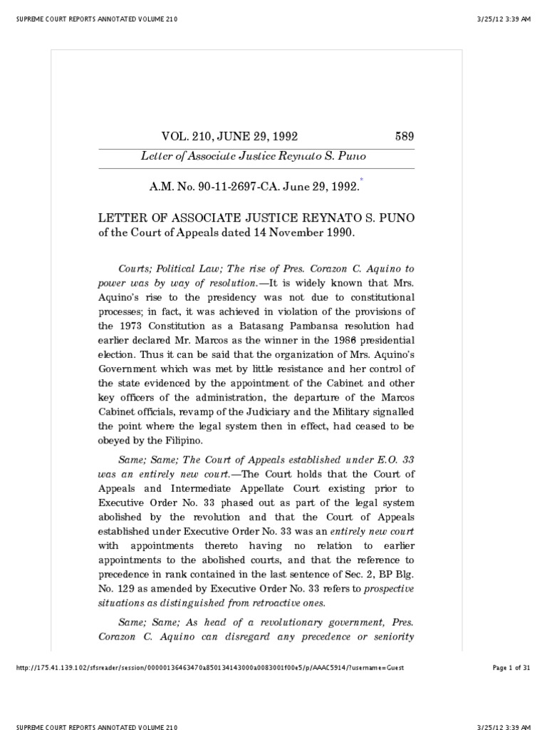 in Re Letter of Associate Justice Puno | PDF | Appeal | Supreme Courts
