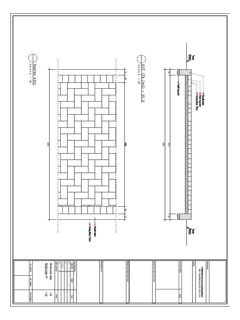 Peningkatan Jalan Lingkungan Paving | PDF