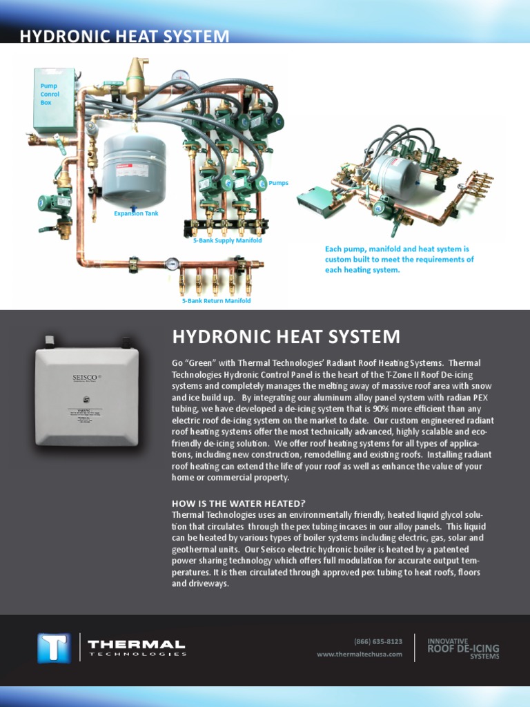 Hydronic Heat System Datasheet | PDF | Hvac | Boiler