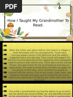 How I Taught My Grandmother To Read | PDF