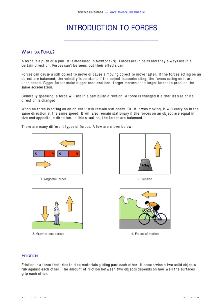 Introduction To FORCES | PDF | Potential Energy | Force