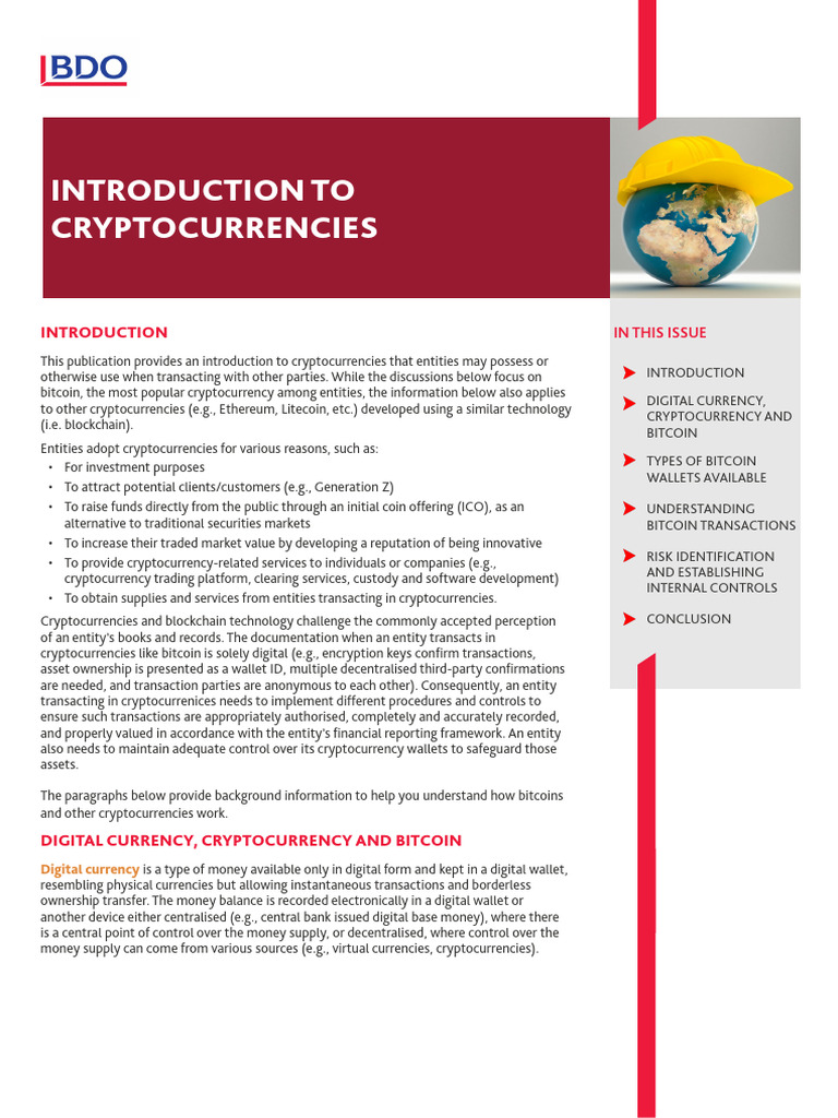 Introduction to Bitcoin and Wallets | PDF | Key (Cryptography ...