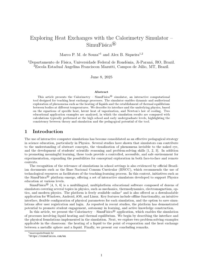 jurnal exploring heat exchanges with the calorimetry simulator | PDF ...