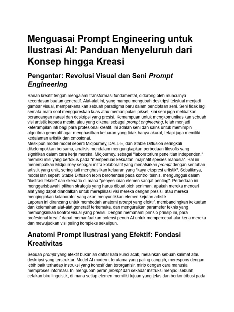 Panduan Prompt Engineering AI Kreatif | PDF