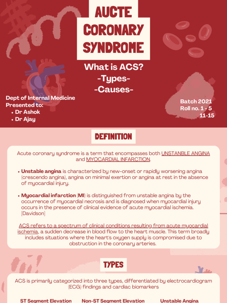 Understanding Acute Coronary Syndrome | PDF | Myocardial Infarction ...