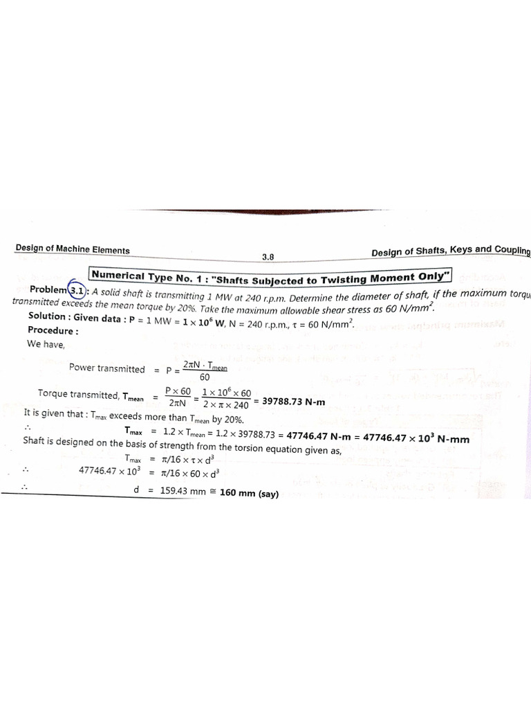 Shaft Key and Coupling | PDF | Bending | Stress (Mechanics)