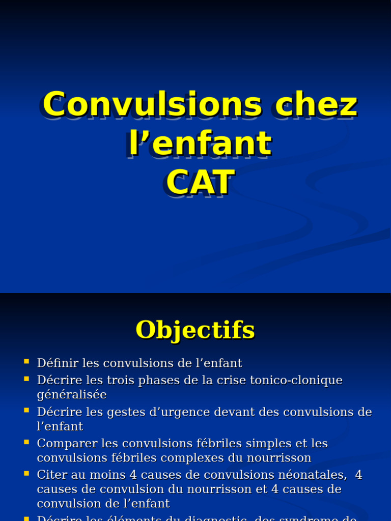 Convulsions chez l'enfant : Guide complet | PDF | Épilepsie | Maladies ...