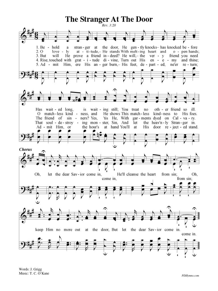 The Stranger at The Door - Arr2 | PDF