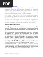 LECTURE Notes On Stores Management | PDF | Retail | Inventory