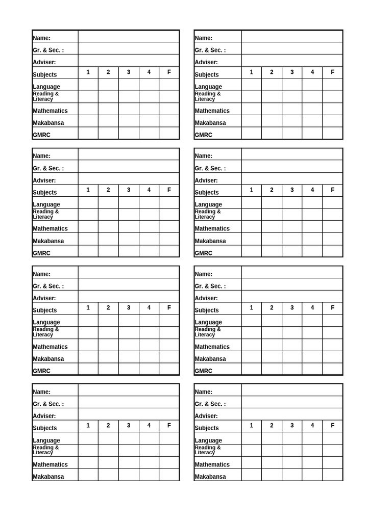 Temporary Card For All Grade | PDF | Republicanism | Southeast Asia